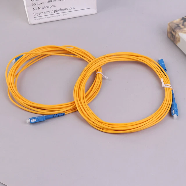 3 METER SC-SC Simplex Fiber Optic cable Single Mode FTTH Pigtail Patch ...