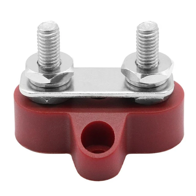 BUS BAR TERMINAL Block Heavy Duty Dual M6 Power Distribution Stud (Red) £4.08 - PicClick UK