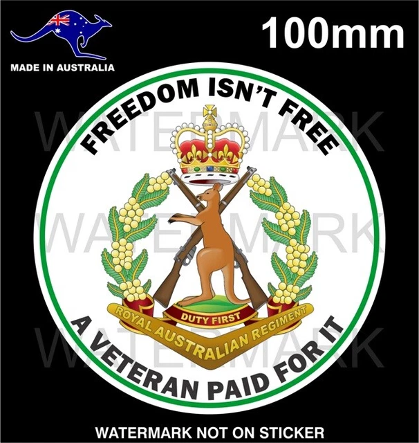 AUSTRALIAN ARMY VETERANS Sticker Defence Force Rising Sun Anzac Soldier ...