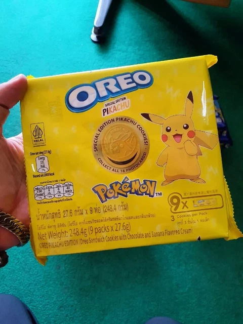 OREO POKÉMON AI Pikachu Limited Edition Cookies Flavour Free Card Asia ...