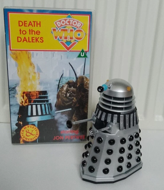 3RD DOCTOR WHO Death To The Daleks Machine Gun VHS Cassette B&M BUNDLE ...