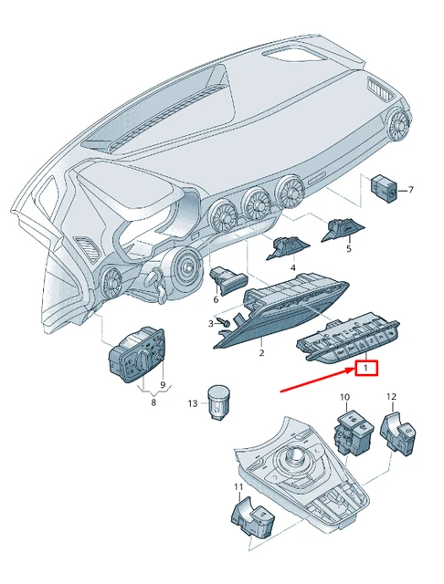 INTERRUPTEUR MULTIPLE DU tableau de bord AUDI TT FV 8S1925301B EUR 232 ... INTERRUPTEUR MULTIPLE DU tableau de bord AUDI TT FV 8S1925301B EUR 232 ...