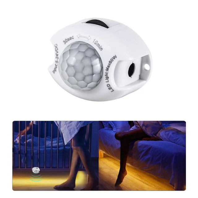 5V-24V AUTOMATIC PIR Body infrared LED Strips Light Motion Sensor ...