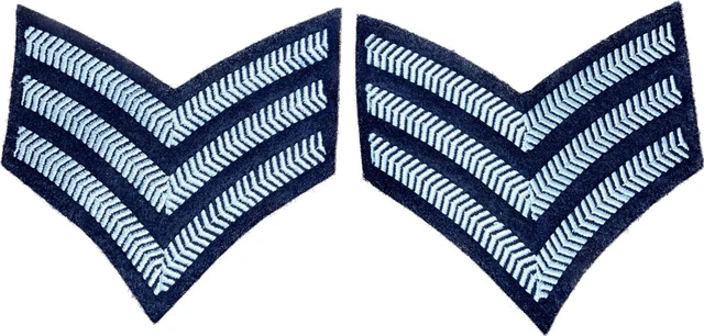 RAF ROYAL AIR Force Sergeant Rank Stripes - Patch / Badge X2 £6.95 ...