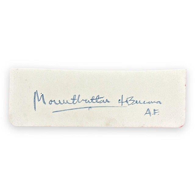 LOUIS MOUNTBATTEN, 1ST Earl Mountbatten of Burma Signed Autograph £100. ...