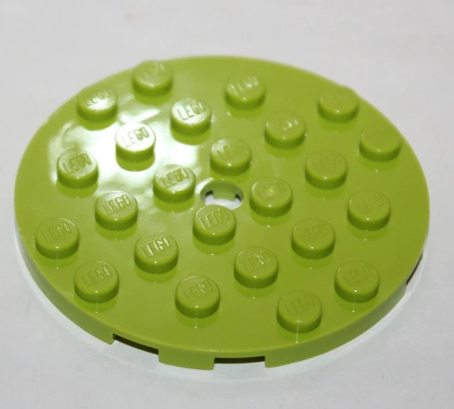 LEGO LIME PLATE Round 6x6 with Hole ref 11213/set 75823 70627 41325 ...