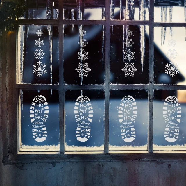 10PCS CHRISTMAS DIY Snowflake Stencil Footprint Template Hollow Stencil ...