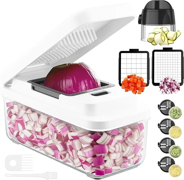6 IN 1 Kitchen Mandoline Food Chopper Kitchen Helper Set: 2-in-1 ...