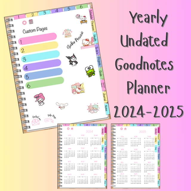 ULTIMATE GOODNOTES YEARLY Digital Planner 2024-2025 Undated .pdf £8.33 ...