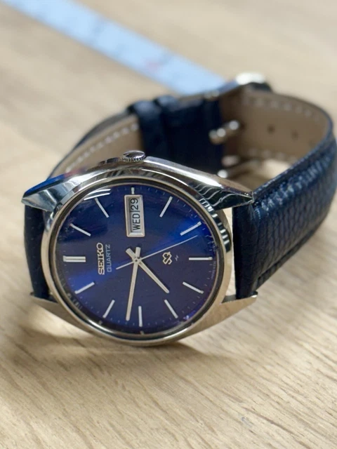 SEIKO SQ QUARTZ Men’s Watch - 36mm - Blue Dial, Blue Strap - 4336-8080 -Working £72.99 - PicClick UK