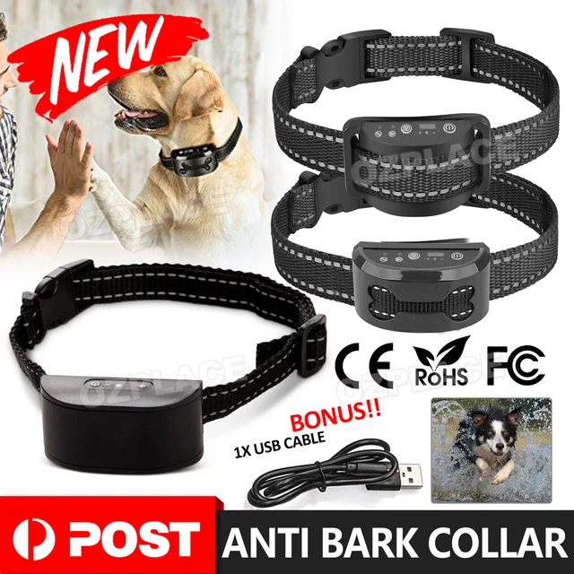 ANTI BARK AUTO Dog Training Collar Sound Stop Barking Non-Shock ...