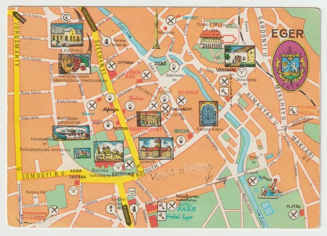 AK MAP, LANDKARTE, Stadtplan **EGER** EUR 1,00 - PicClick DE