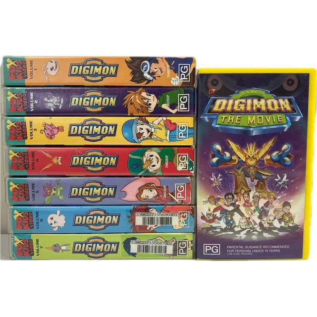 DIGIMON 8X VHS Vol 1-7 Digital Monsters + Digimon The Movie $99.00 ...