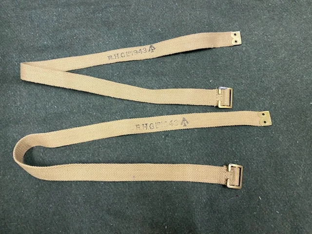 ORIGINAL PAIR WW2 British Army 1908/1937 Pattern Webbing Utility Straps ...