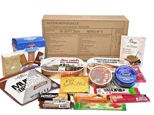 FRENCH 24 HOURS RCIR Ration Pack Ready Eat Camping meal 2024 / 2025 UK ...