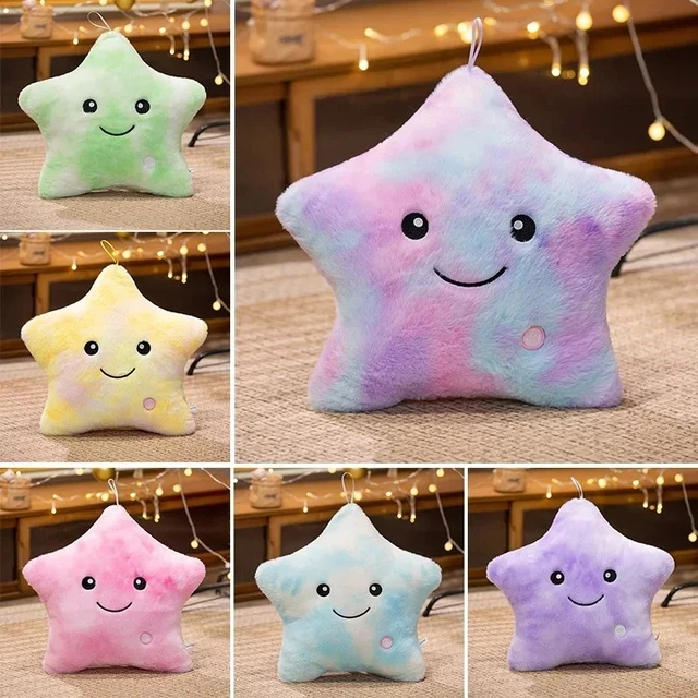 ELECTRONIC STAR PLUSH Toy, LED Light Up Stuffed Pillow, Glowing Soft ...