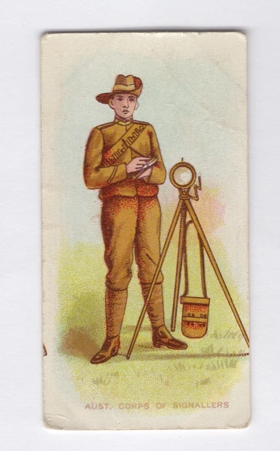 WILLS AUST MILITARY Card 1912 Australian Corps of Signallers Mirrors $4 ...