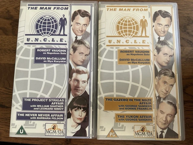 9 THE MAN From U.N.C.L.E. Volumes 1-6 + Return + 2 others PAL VHS Video ...