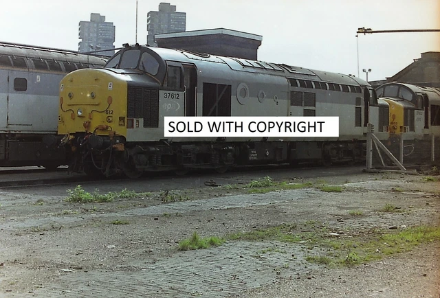 RAILWAY / TRAIN Negative 35mm Loco Class 37 37612 Sold with copyright ...