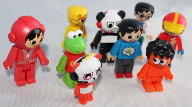 RYAN'S WORLD MINI Figures Set - Ryan, Combo Panda, Gus, and More - 9 ...