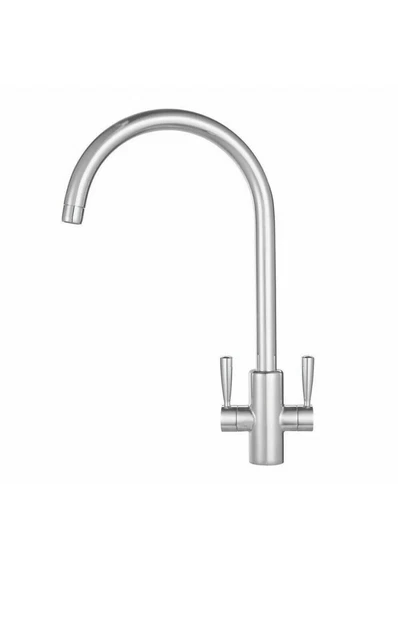 FRANKE ASCONA SINK MOUNTED MONO MIXER KITCHEN TAP SILK STEEL New REF ...