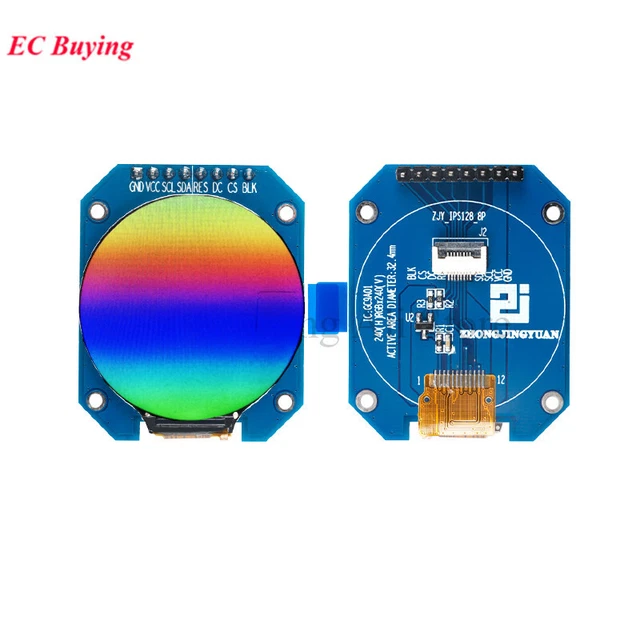1.28 INCH HD IPS TFT LCD Display Module RGB LED Round Screen 240*240 ...