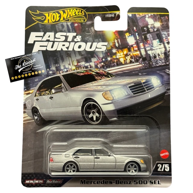 HOT WHEELS PREMIUM Mercedes Benz 500 Sel Fast And Furious 1:64 Moulé ...