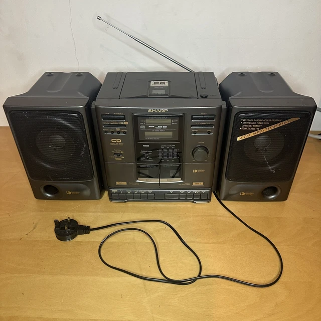 SHARP GX-CD610H PORTABLE STEREO COMPONENT SYSTEM Vintage Retro 1991 ...
