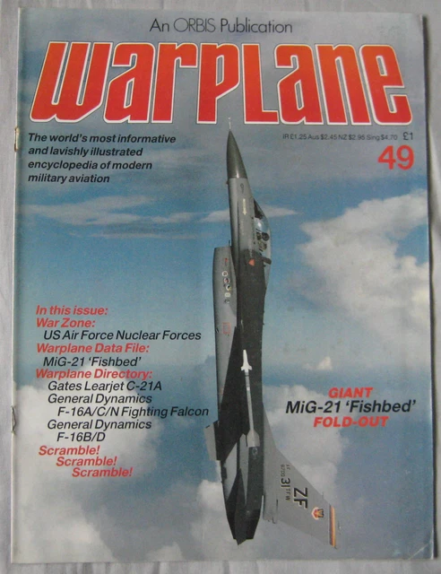 WARPLANE MAGAZINE ISSUE 49 Mikoyan-Gurevich MiG-21 cutaway drawing ...