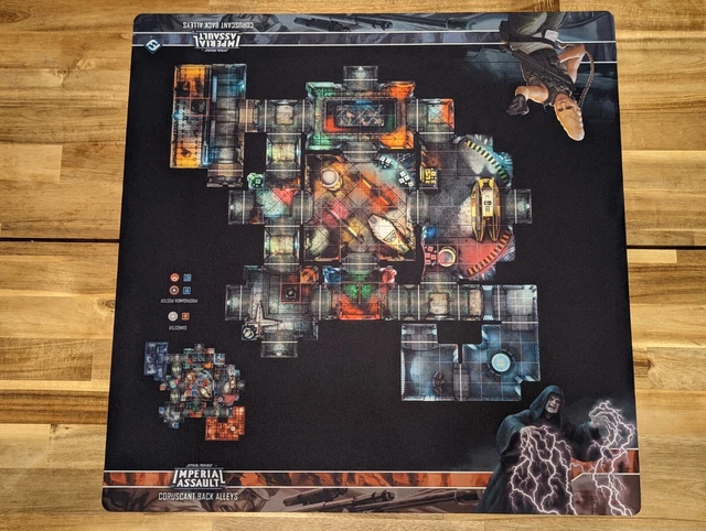 IMPERIAL ASSAULT CORUSCANT Back Alleys Neoprene Map Playmat No Cards £ ...