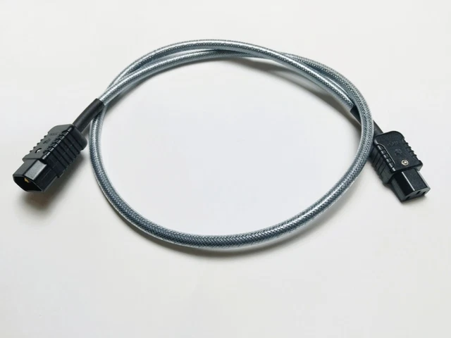 AUDIOPHILE HIFI MAINS Power Cable Shielded IEC C13 to IEC C14 2 meter ...