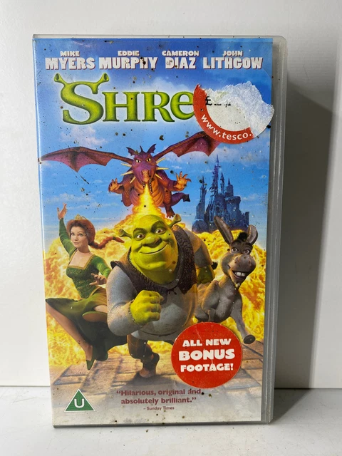 DREAMWORKS SHREK ON VHS Video Cassette Tape EUR 9,21 - PicClick IT