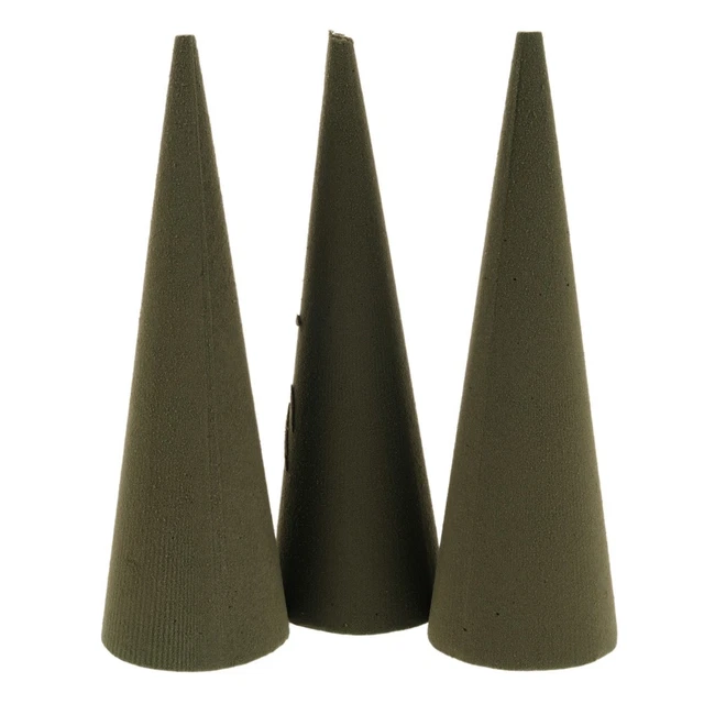 3 PCS FLORAL Diy Foam Christmas Flower Cone-shaped Arrangement Bricks ...