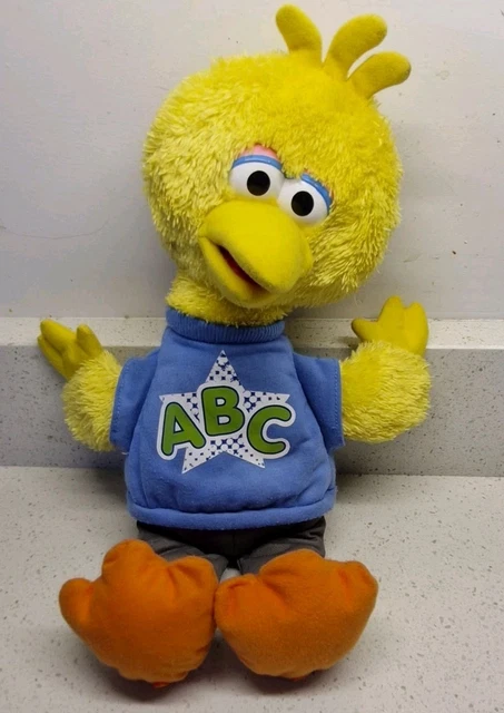 SESAME STREET BIG Bird ABC Plush Talking Doll Toy Hasbro Stuffed Animal ...