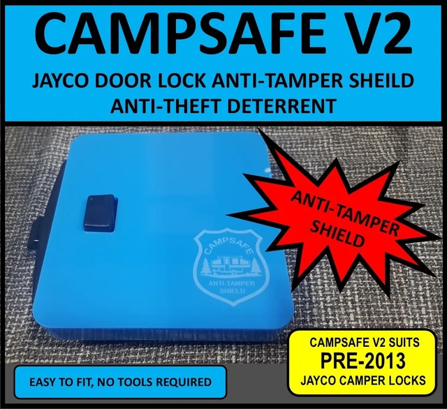 CAMPSAFE V2 ANTI-TAMPER Security Shield for Jayco Camper Van Door Lock ...