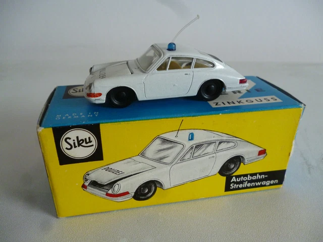 SIKU V 235 Porsche 911 Autobahn Streifenwagen in OVP mit allen Laschen ...