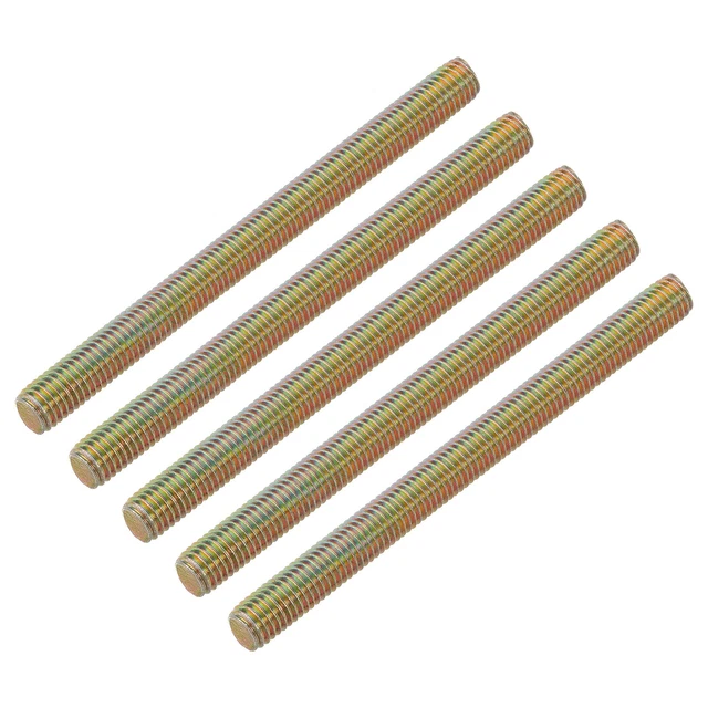 10 PCS FULLY Threaded Rod, M10-1.5x120mm Carbon Steel Long Thread Screw ...