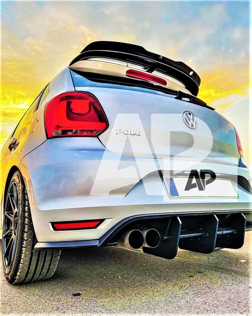 VW VOLKSWAGEN POLO MK5 6C GTI Rear Diffuser 2014-2017 / Rear Spoiler ...