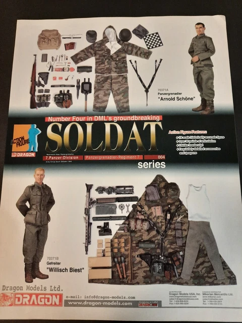 DRAGON MODELS 1:6 Scale WWII German Soldiers Action Figures ~ Magazine ...