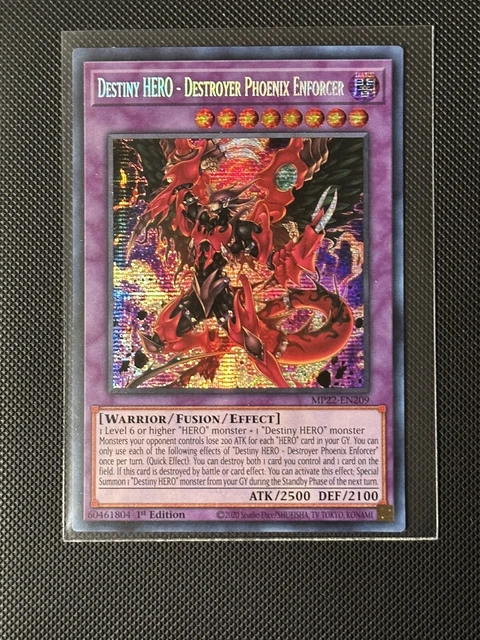 DESTINY HERO - Destroyer Phoenix Enforcer -MP22-EN209 Secret Rare Neuf ...