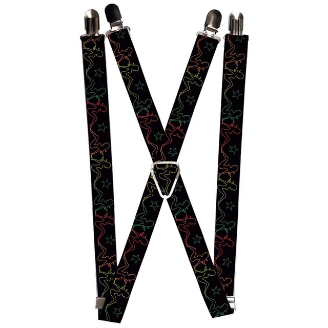`SUSPENDERS - 1.0`` - Mud Flap Girls W/Star Outline Black/Mu (US IMPORT ...