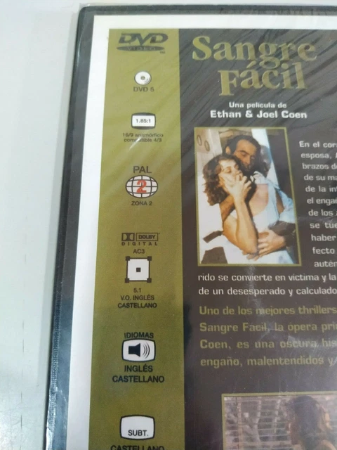 BLOOD EASY DIRECT'S Cut Ethan & Joel Coen - DVD Spanish English New £17 ...