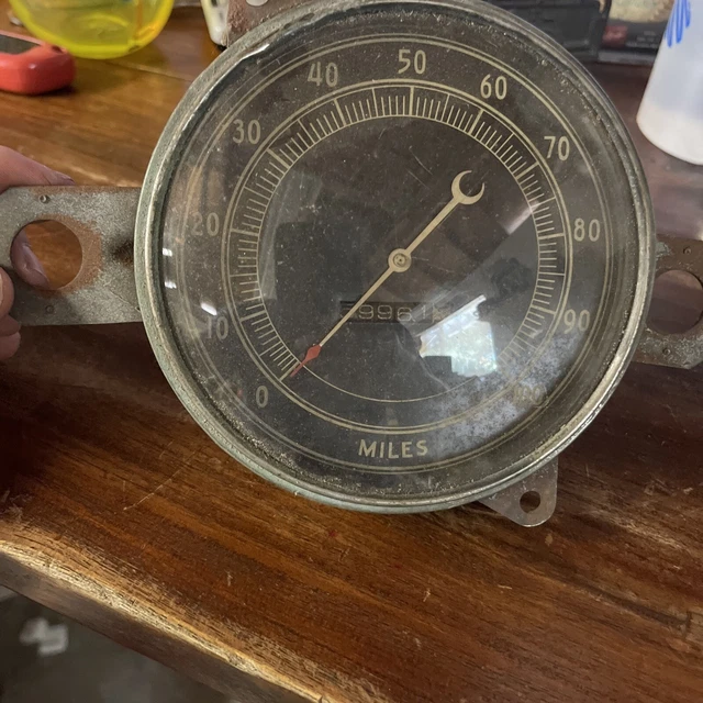 VINTAGE STEWART WARNER Vintage 100 MPH 5”Speedometer - Curved Glass ...