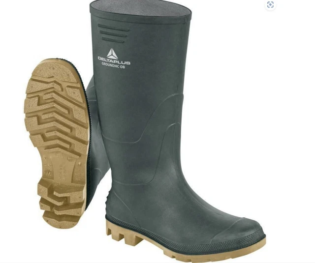 DELTA PLUS WATERPROOF PVC Wellington Gum Farm Rain Boots Wellies Welly ...