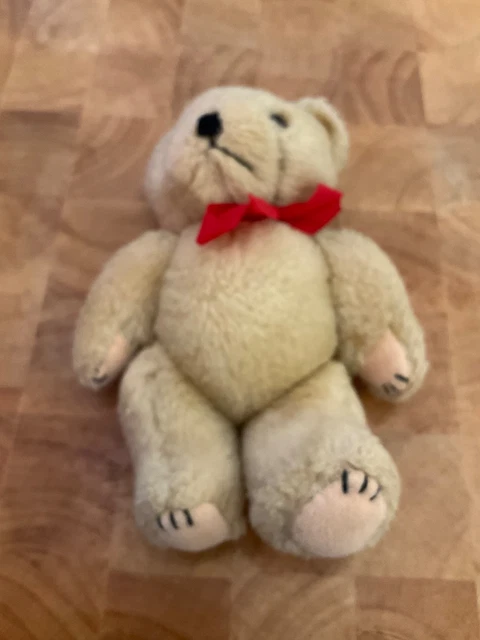 CLASSIC VINTAGE PLUSH Jointed Teddy Bear With Red Ribbon £2.75 ...