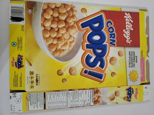 KELLOGGS CORN POPS Cereal Box 210g (empty) 2020 $5.00 - PicClick CA