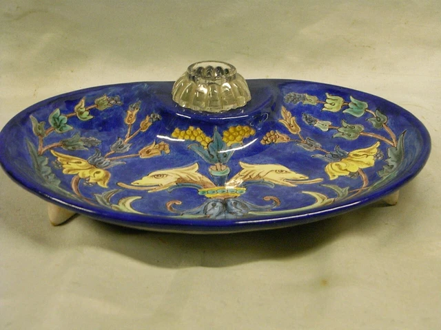 ANCIEN ENCRIER FAIENCE De Blois Gien ? Vide Poche Plumier Inkwell EUR ...