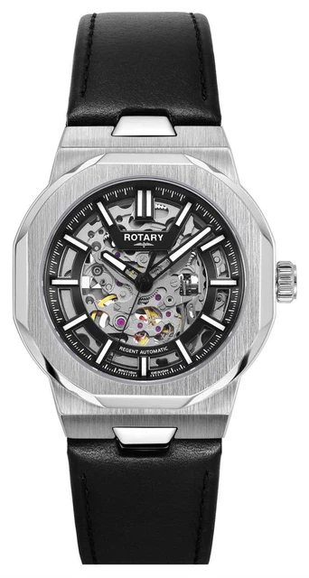 ROTARY REGENT SQUELETTE Automatique (40 Mm) Cadran Squelette Noir ...