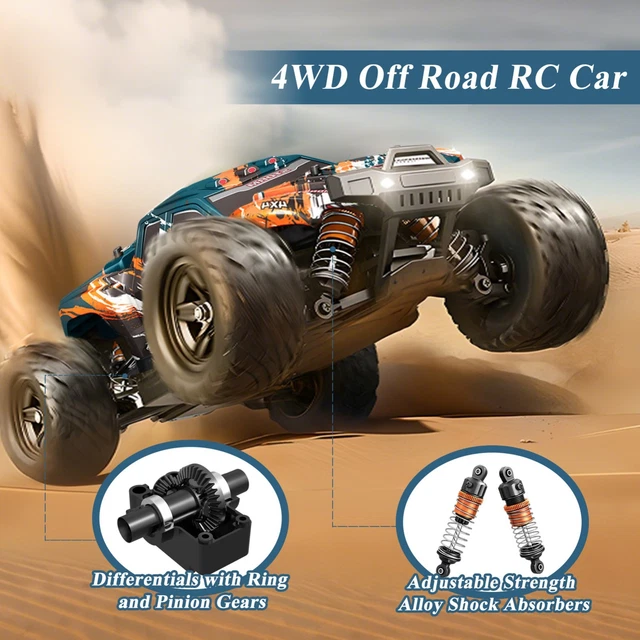 ALL TERRAIN 1:18 4WD RC Monster Truck, 40KM/H High Speed, LED Lights ...