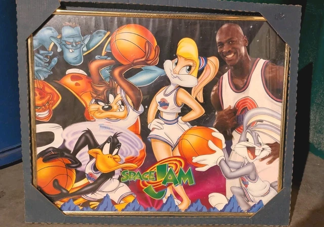 1996 SPACE JAM Michael Jordan Looney Toons 16” x 20” Framed Poster WB ...